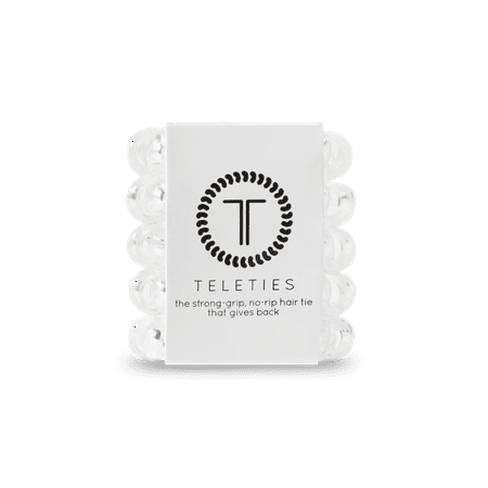 TELETIES Tiny Hair Ties, Crystal Clear - Walmart.com