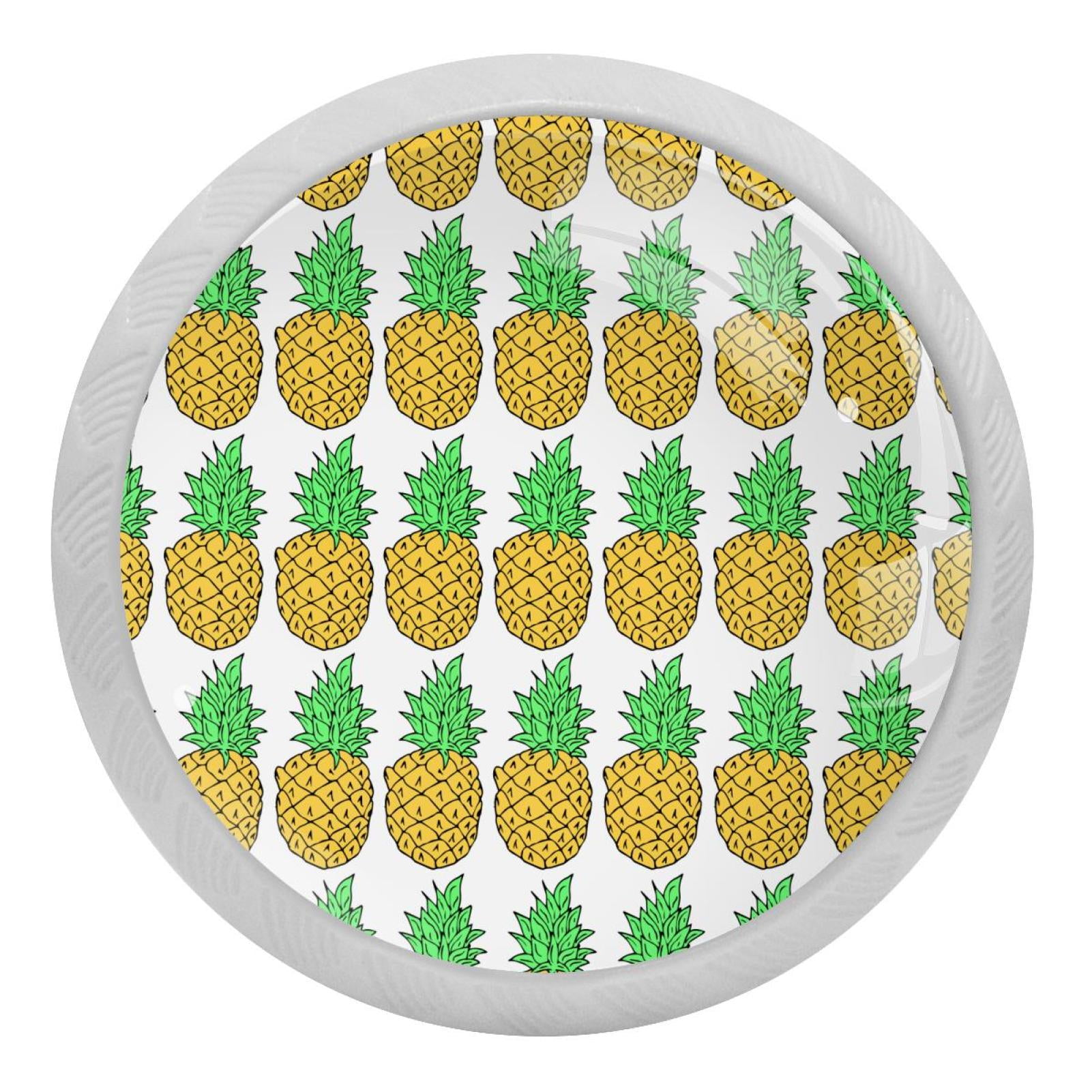 4PCS Round Pineapple Cabinet Fluorescence Knob Glowing in the Dark ...