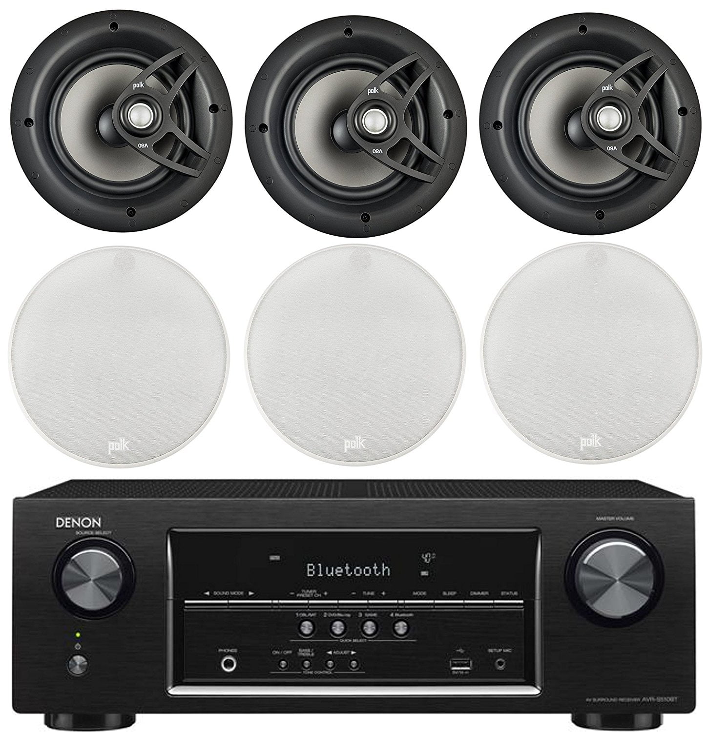 Denon 5.2 Channel 700-Watt Full 4K Ultra HD Bluetooth AV Home Theater ...