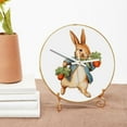 Easter Round Printed Wall Clocks with Hooks and Gold Stand - Silent Non ...