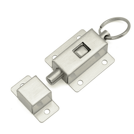 YERDGARY 2 pcs Spring Bolts, Automatic Sliding Latch, Stainless Steel ...