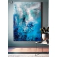 Abstract Handmade Painting in Turquoise, Blue & White – Modern Oceanic ...