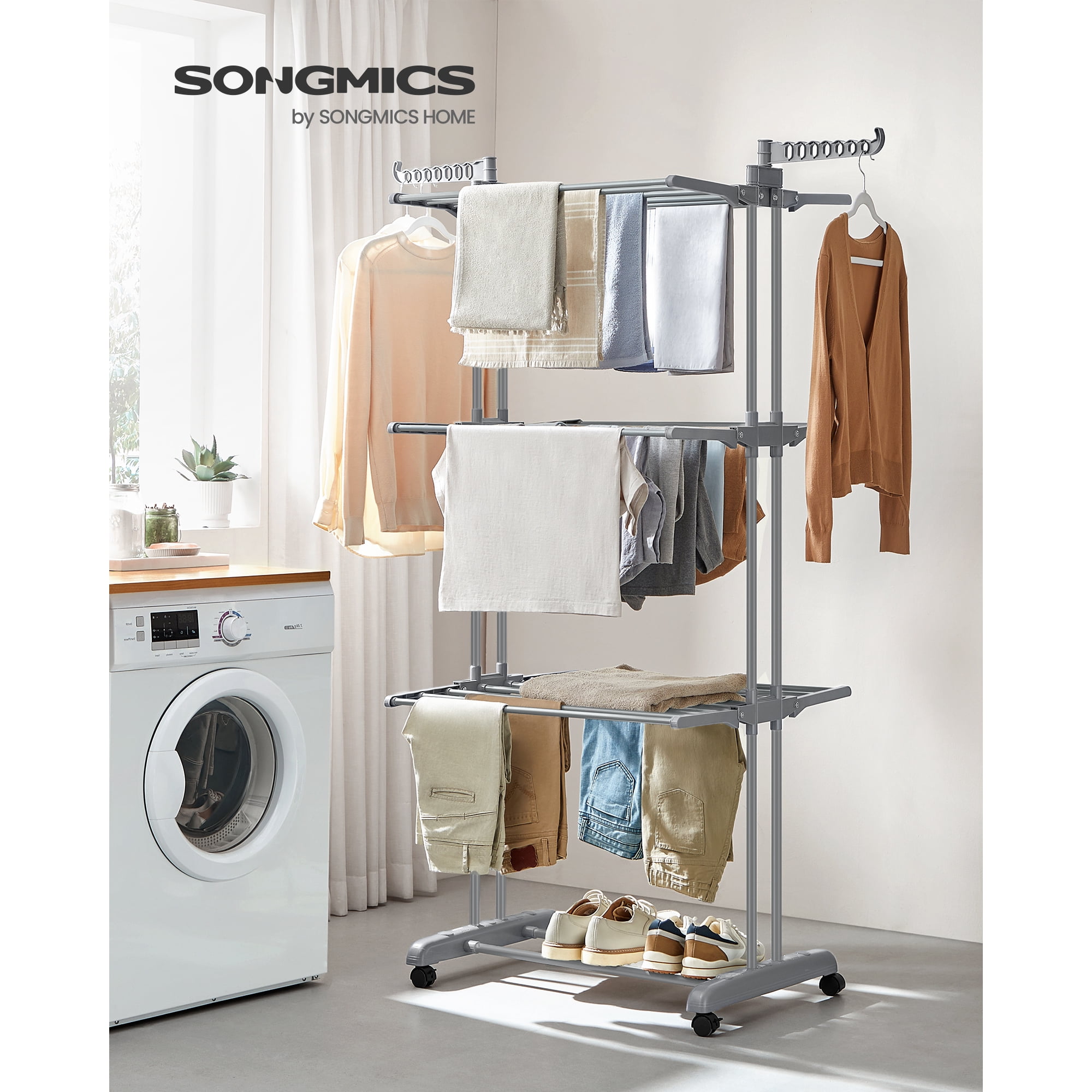 Click here for Songmics Clothes Drying Rack Stand 4-Tier  Laundry... prices