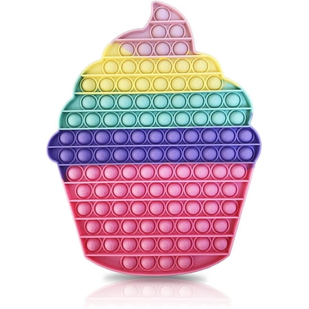 ZHENGBOS Big Rainbow Popit, Silicone Poppers Fidget Toy Bulk Among us ...