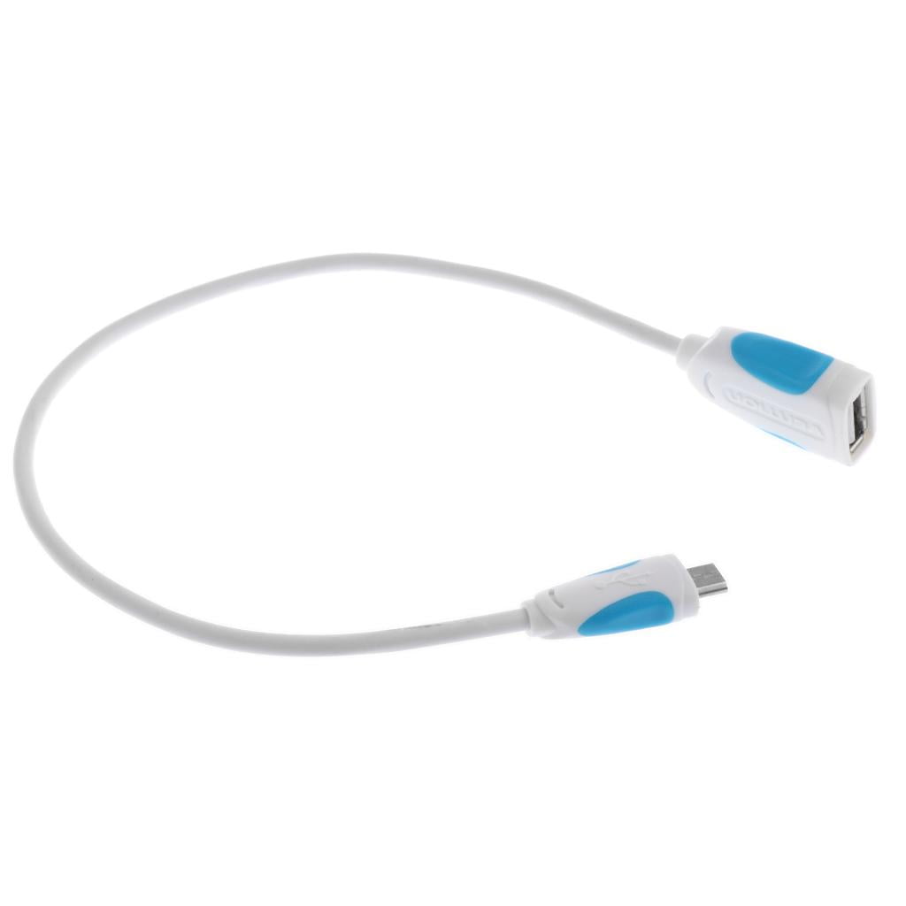 Cable USB Adaptador OTG Convertidor Micro de 25cm para TV Blanco Hugo ...