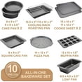 Free Shipping! HONGBAKE Bakeware Sets Nonstick Oven Pan Cake Pans Loaf ...