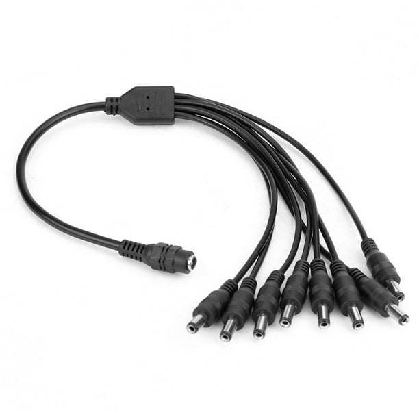 Easy To Use ABS Black 1 To 8 Power Splitter, 1 To 8 Cctv Splitter, For ...