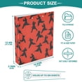 ALAZA Karate Style Red Hardcover 3 Ring Binder 1.5" D-Rings with ...