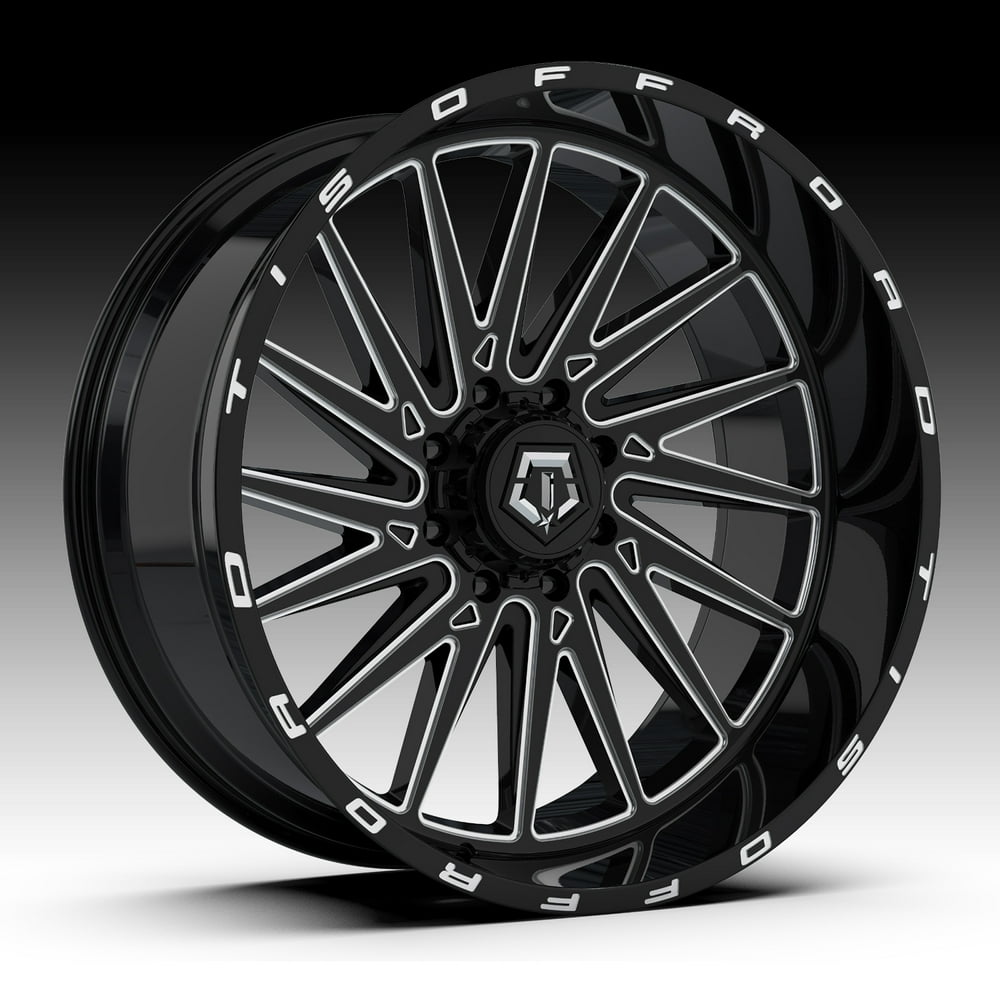 TIS 547BM 20x12 5x127 -44et Machined Gloss Black Wheel - Walmart.com ...