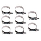 4 x Silicone Red Turbo Hump Hose Pair Charge Air Cooler with Clamps 3 ...