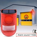 Solar 6 LED Outdoor Motion Sensor Alarm, Waterproof 110dB Home Safety ...