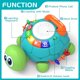 Early Learning Musical Turtle, Crawling Toy with Sound & Light for ...