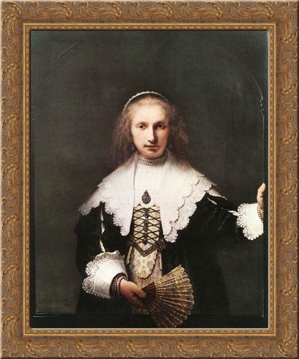 Agatha Bas 20x23 Gold Ornate Wood Framed Canvas Art by Rembrandt ...