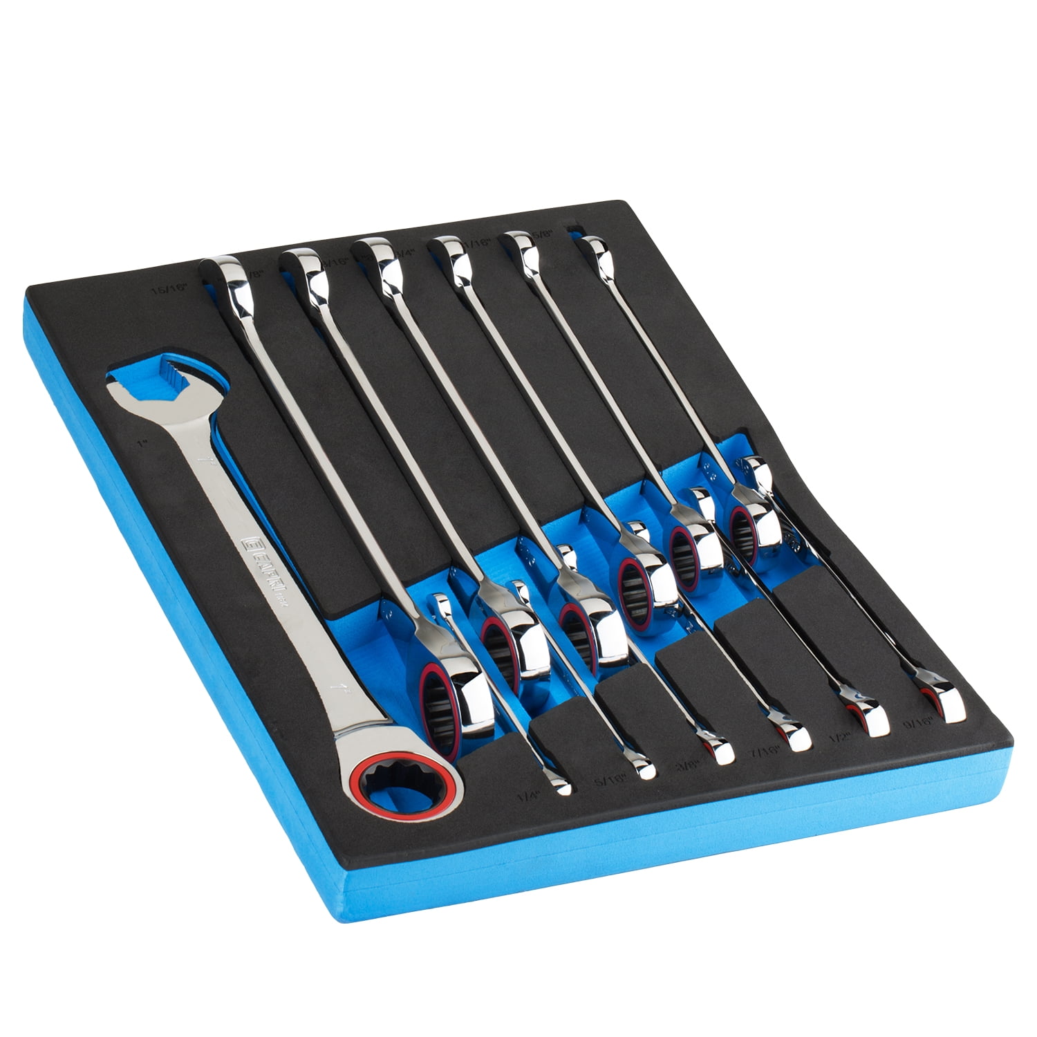 Capri Tools Ratcheting Combination Wrench Set, True 100-Tooth, 3.6 ...