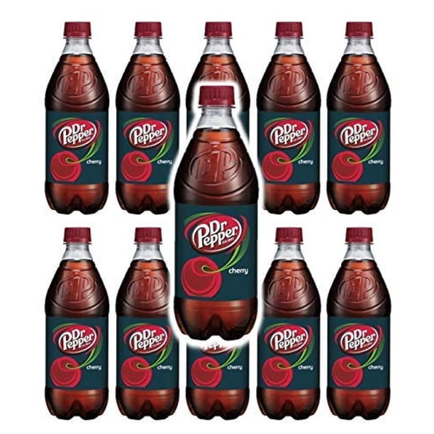 Doctor Pepper Cherry 20oz Soda Bottles (Pack of 12, Total of 240 Fl Oz ...