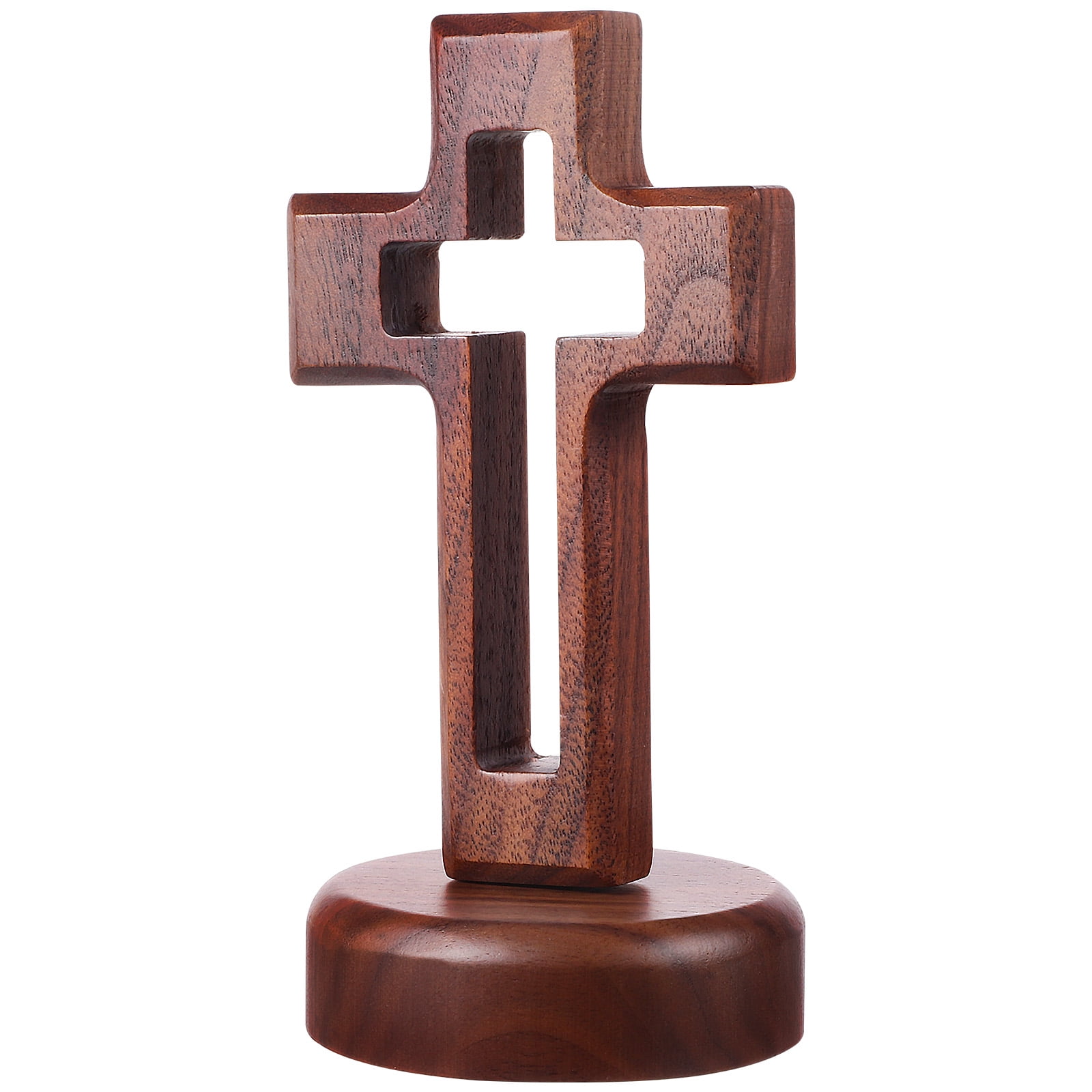 Click here for Ounona Wooden Cross Ornament Wood Tabletop Cross W... prices