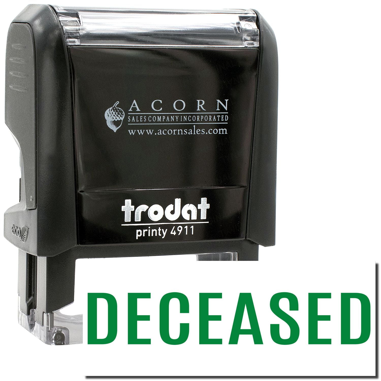 Self-Inking Bold Deceased Stamp, Trodat Printy 4911, Press and Print ...