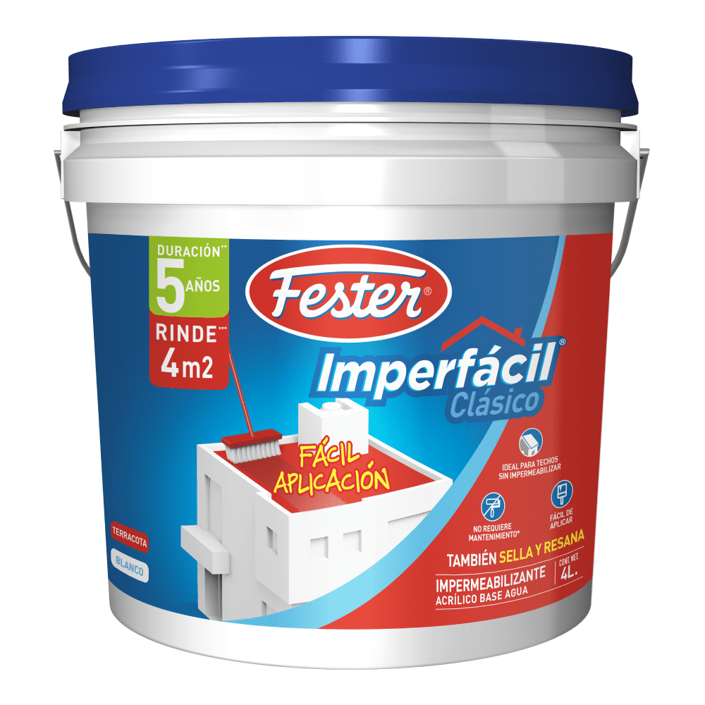 Impermeabilizante Acrílico Base Agua Fester Imperfácil Clásico 5 Años ...