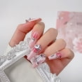 Boutique pure handmade wearing nail advanced sense French light luxury ...