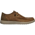 Skechers Relaxed Fit Leather Moc Toe Slip-On Shoes with Memory Foam ...
