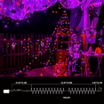 2 Pack LAMPHOME Halloween Purple Orange & Green Mini LED String Lights ...