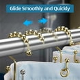 12 Pack Shower Curtain Hangers, Stainless Rustproof Double Glide Shower ...