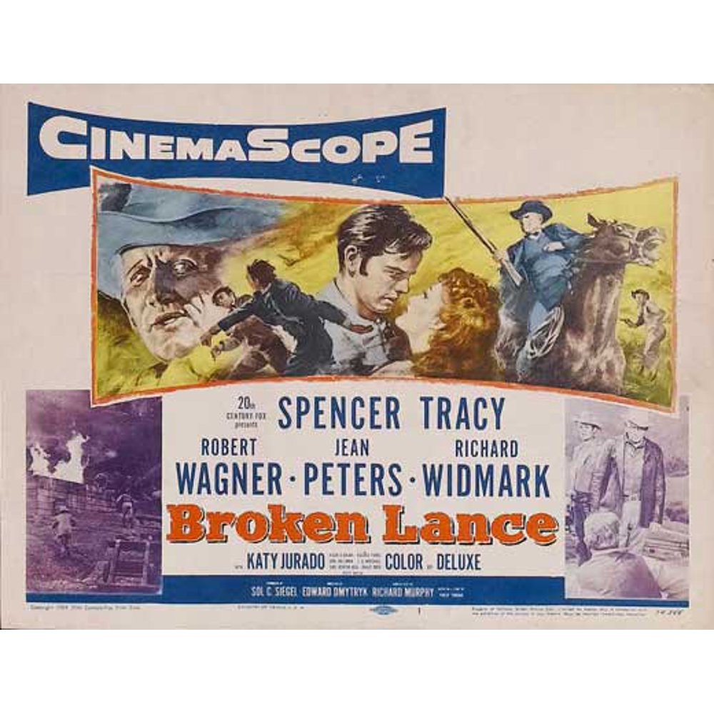Broken Lance - movie POSTER (Half Sheet Style B) (22" x 28") (1954 ...