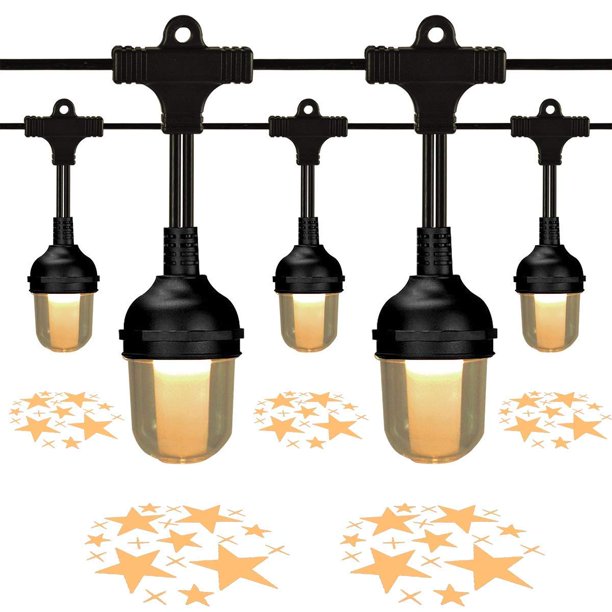 Hanging Outdoor Projector String Lights 10 Colored Decorative LED ...