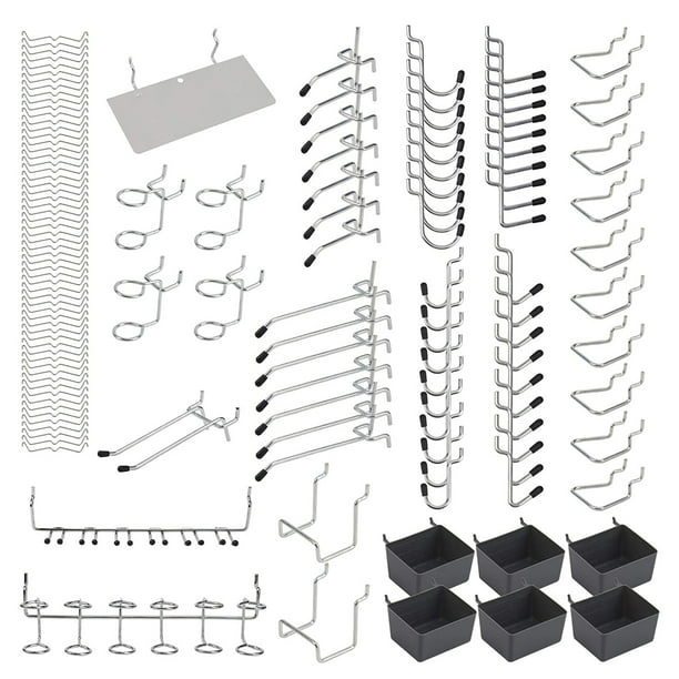 140Pcs Metal Pegboard Hooks Organizador Surtido Kit Clavijas Cerraduras Aplicaciones Colgan ...