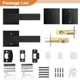 Black 2 Pack Flat Black Passage Door Lever Single Cylinder Deadbolt ...