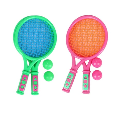 pitrice 4 Pcs Children Beach Tennis Rackets Toys with 4 Balls Kids ...