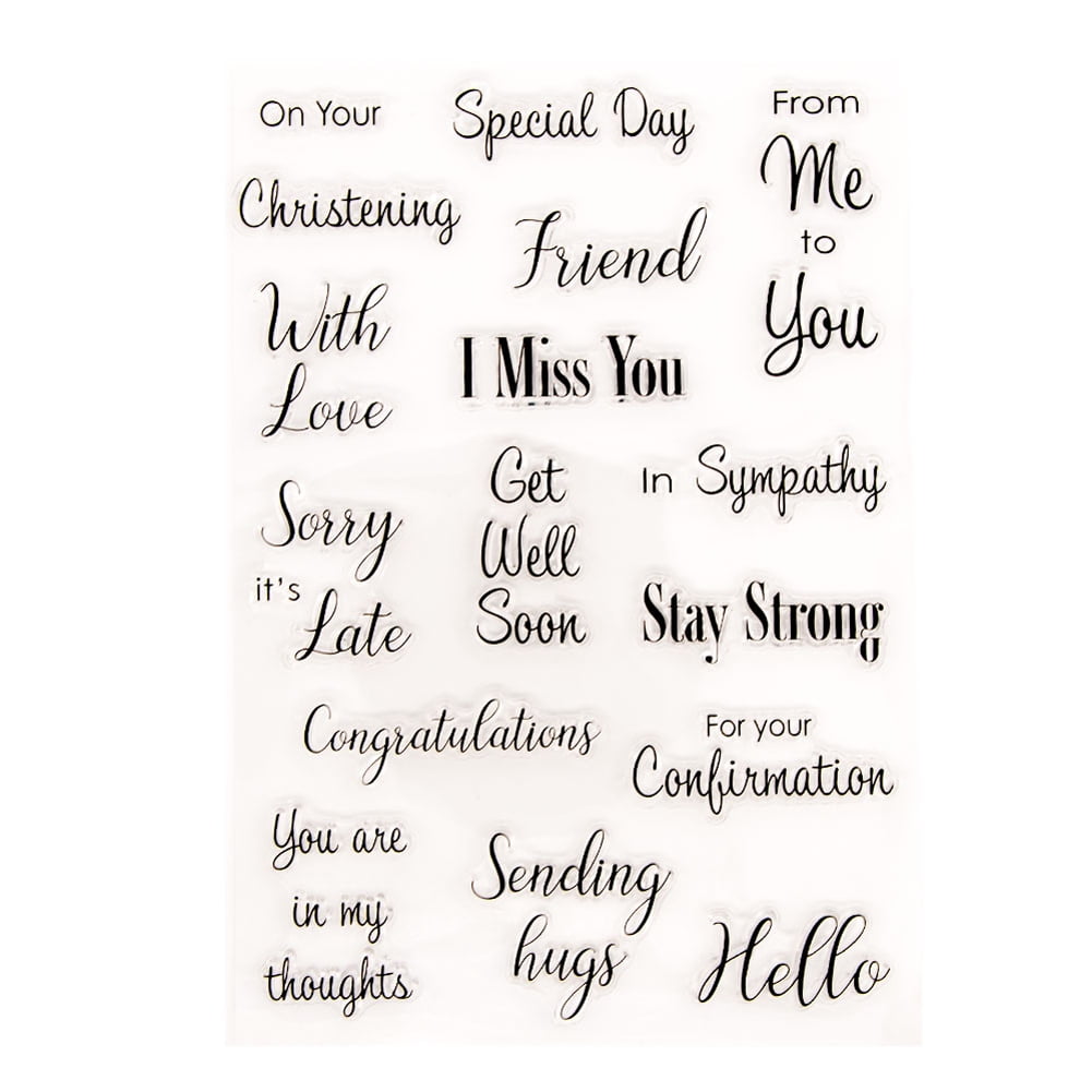 EUBUY Transparent Stamp Blocks Tools Set Decorative Clear Stamps for ...