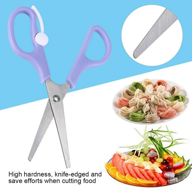 Stainless Steel Food Scissors,3 Color Portable Stainless Ceramic ...