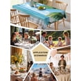 Coconut Tree Table Cloth 60x84 Inch Rectangle, Tropical Beach Sky Sea ...