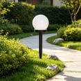 1-4Pcs Solar Powered LED Round Lights for Garden Decorative - Solar ...