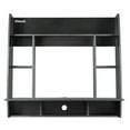 Ktaxon Black Wall Mounted Floating Office Computer Desk Table Storage ...