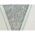 "Pregaspor Glam Glass Silver Mirrored End Table, Crystal Inlay Accent ...
