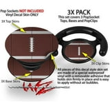 Decal Style Vinyl Skin Wrap 3 Pack for PopSockets Football (POPSOCKET ...