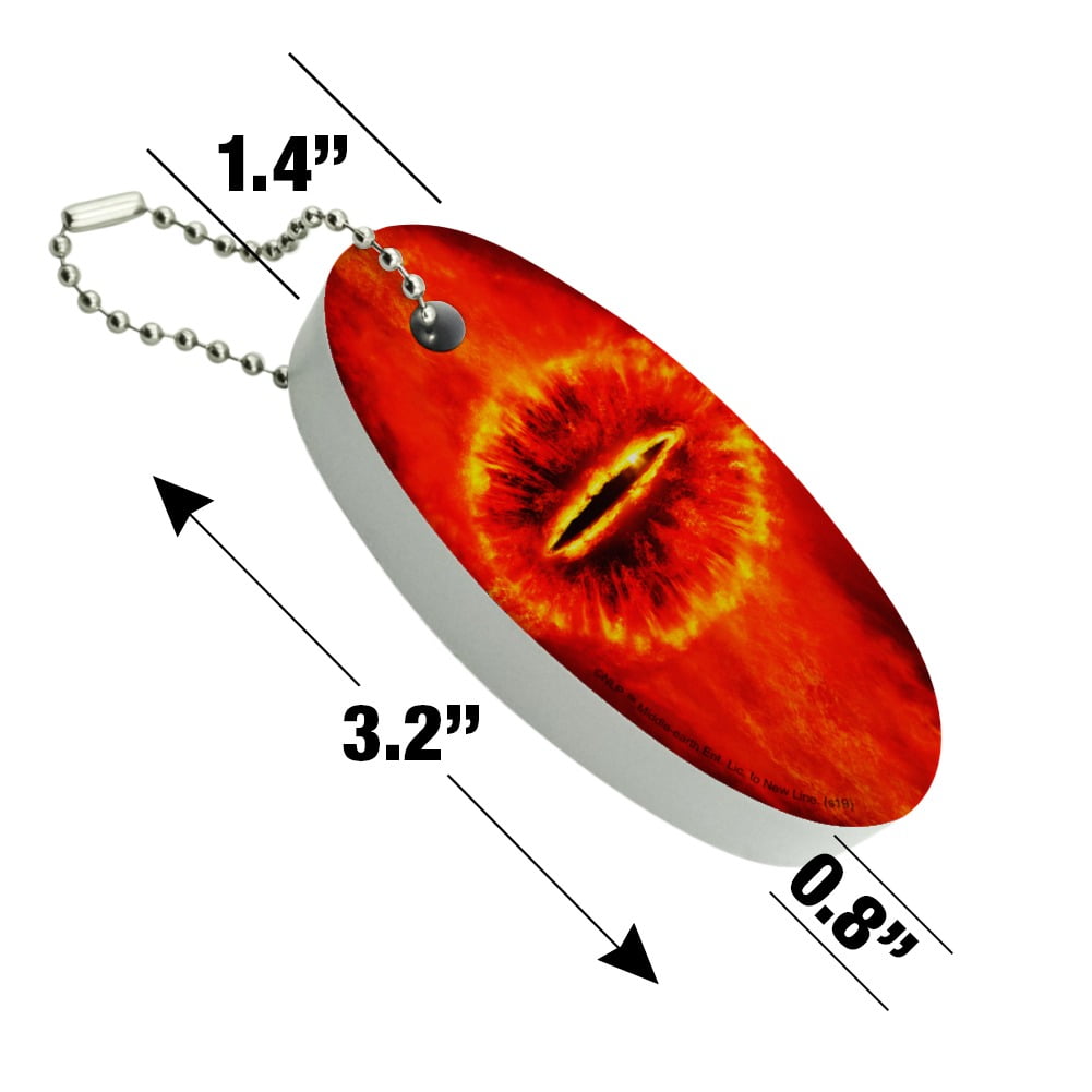 Buy Lord of the Rings Eye of Sauron Floating Keychain Oval Foam Fishing ...
