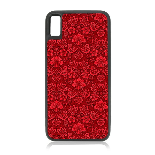 Red Floral Damask 10xr Flower Case - iPhone 10 xr Floral Case Design ...