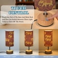 BZSMCE We(624) Printed 3 Color Touch Control Table Lamp Linen Shade LED ...