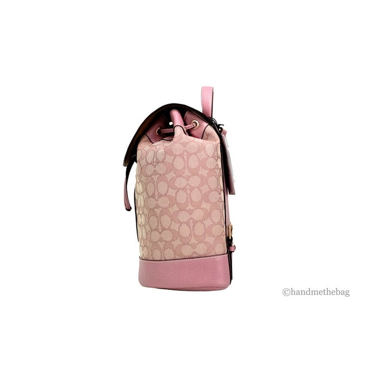 Coach Dempsey True Pink Signature Jacquard Canvas Leather Coach Dempsey True Pink Signature Jacquard Canvas Leather