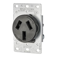 Leviton 5050 Single-Surface Replacement Range Receptacle, 3 Wire ...