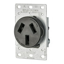 Leviton 5050 Single-Surface Replacement Range Receptacle, 3 Wire ...