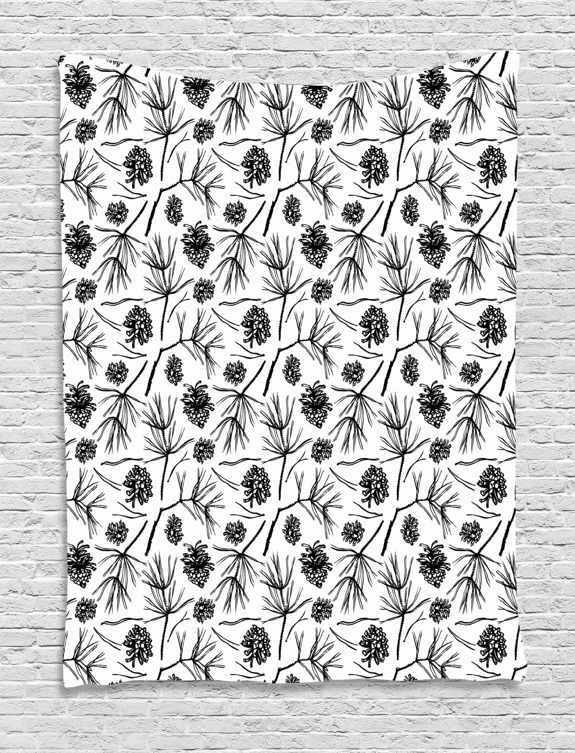 Pine Cone Tapestry, Tree Branches Fir Leafage Spruce Mother Earth ...