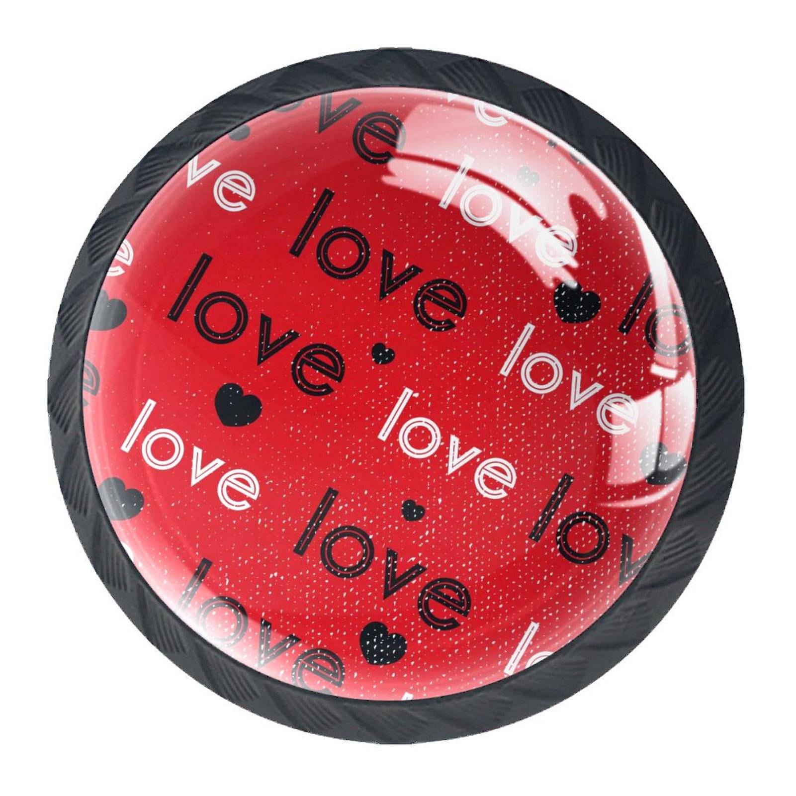 4 Pcs Love Heart Knobs for Kitchen Cabinet Cupboard Dresser Bookcase ...