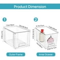 4 Pack Large Stackable Storage Drawers,Easily Assemble Acrylic Bathroom Closet Undersink ...