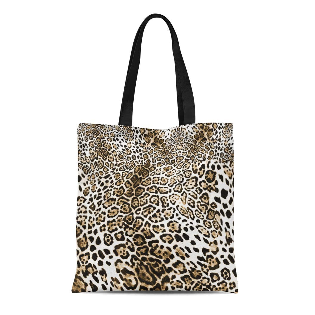 SIDONKU Canvas Tote Bag Leopard Skin Pattern Big Small Trend Wildlife ...