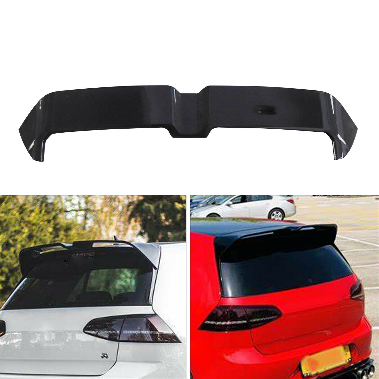 Glossy Black Rear Roof Spoiler Window Wing Fit For VW Golf7 VII MK7 ...