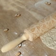 Dengmore Wooden Rolling Pin, Rose Flower Embossed Engraved Carved ...
